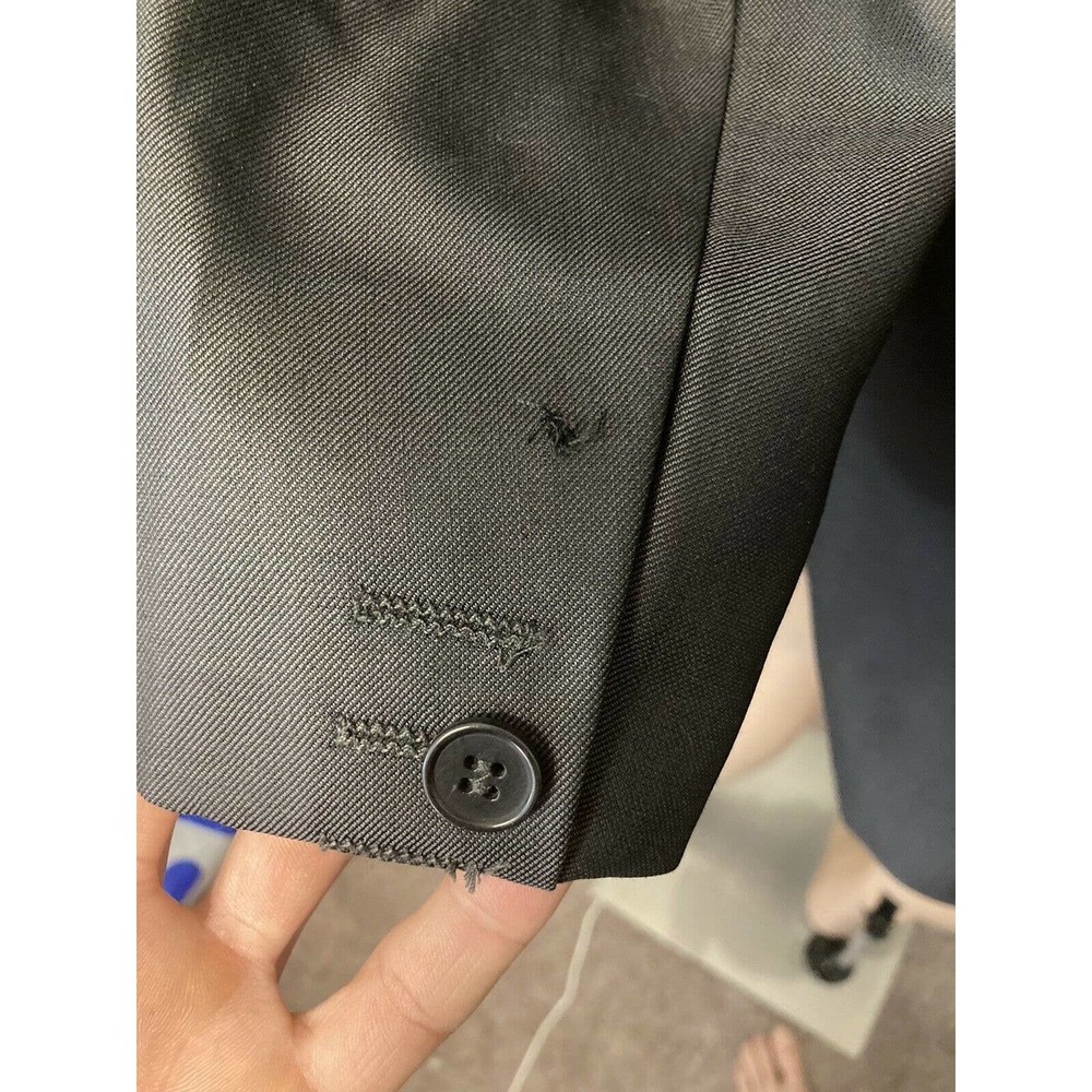 Zara Man Silk Wool Double Vent Surgical Cuff 46r - Gem